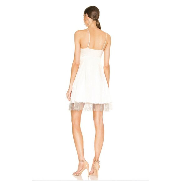 NICHOLAS | Dresses | Nicholas Isabella Dress White Silk Satin Crystal ...